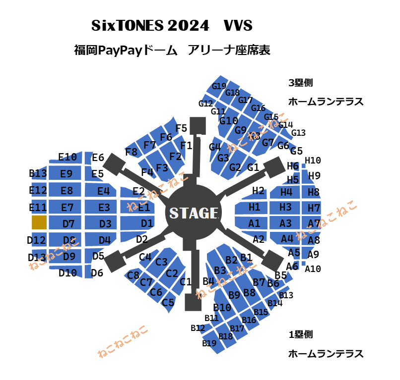 VVSアリーナ座席構成図は？SixTONESドームツアー2024銀テは飛んでくる？ | 猫に憧れながら魚を飼ってます