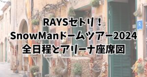 RAYSセトリ！SnowManドームツアー2024全日程とアリーナ座席図 | 猫に憧れながら魚を飼ってます